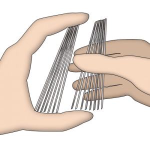 Riffle shuffle without bending – Pteragony