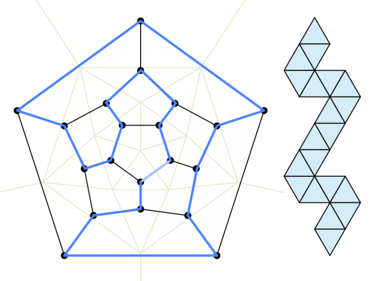 Polyhedra, nets and Hamiltonian cycles – Pteragony